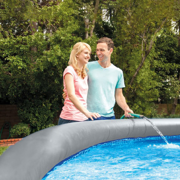 Intex Easy Set Round Inflatable Outdoor Above Ground Swimming Pool Set ... Intex Easy Set Round Inflatable Outdoor Above Ground Swimming Pool Set ...